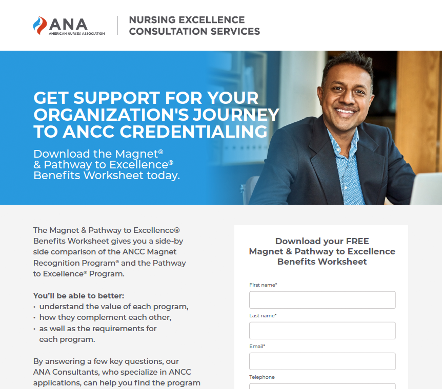 GET SUPPORT FOR YOUR ORGANIZATION'S JOURNEY TO ANCC CREDENTIALING
